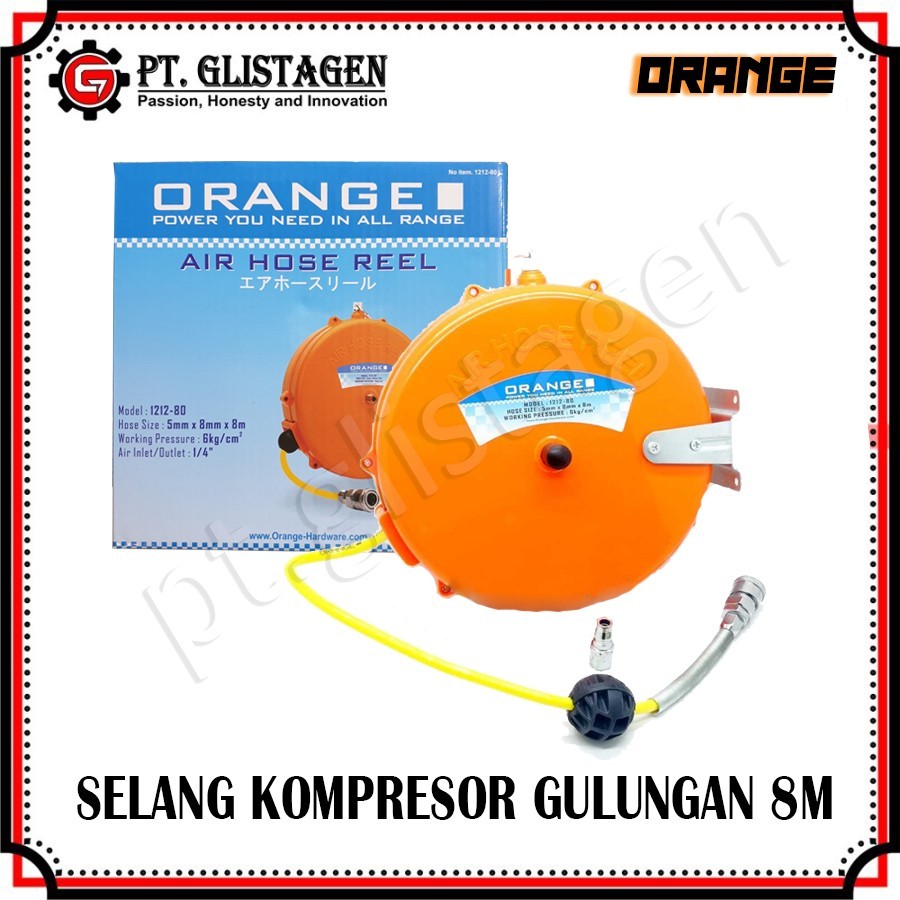 Orange Air Hose Reel Compressor 8 Meters Compressor Air Hose Reel ...