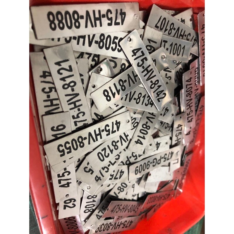 MESIN Custom Stainless Engine Number Name Plate | Machine Labeling ...