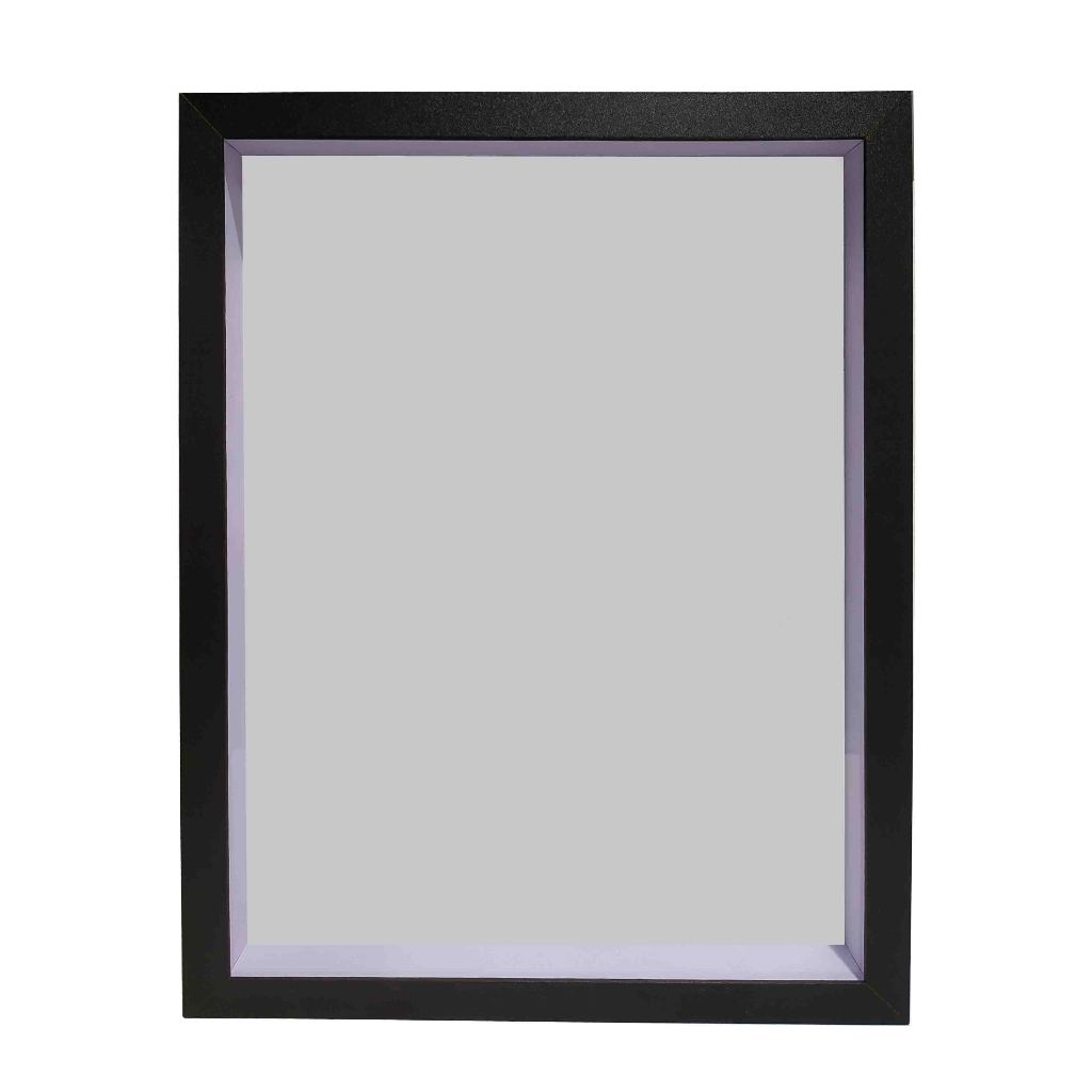 HITAM KAYU 3d Cavity Wood Block Frame 4cm (30x45 CM)/Black/Glass ...