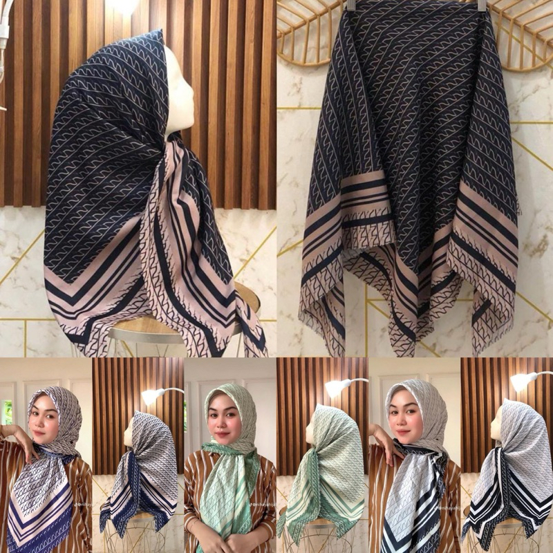 (Denay) Denay Rectangular Hijab Premium Lasercut Voal Material / Latest ...