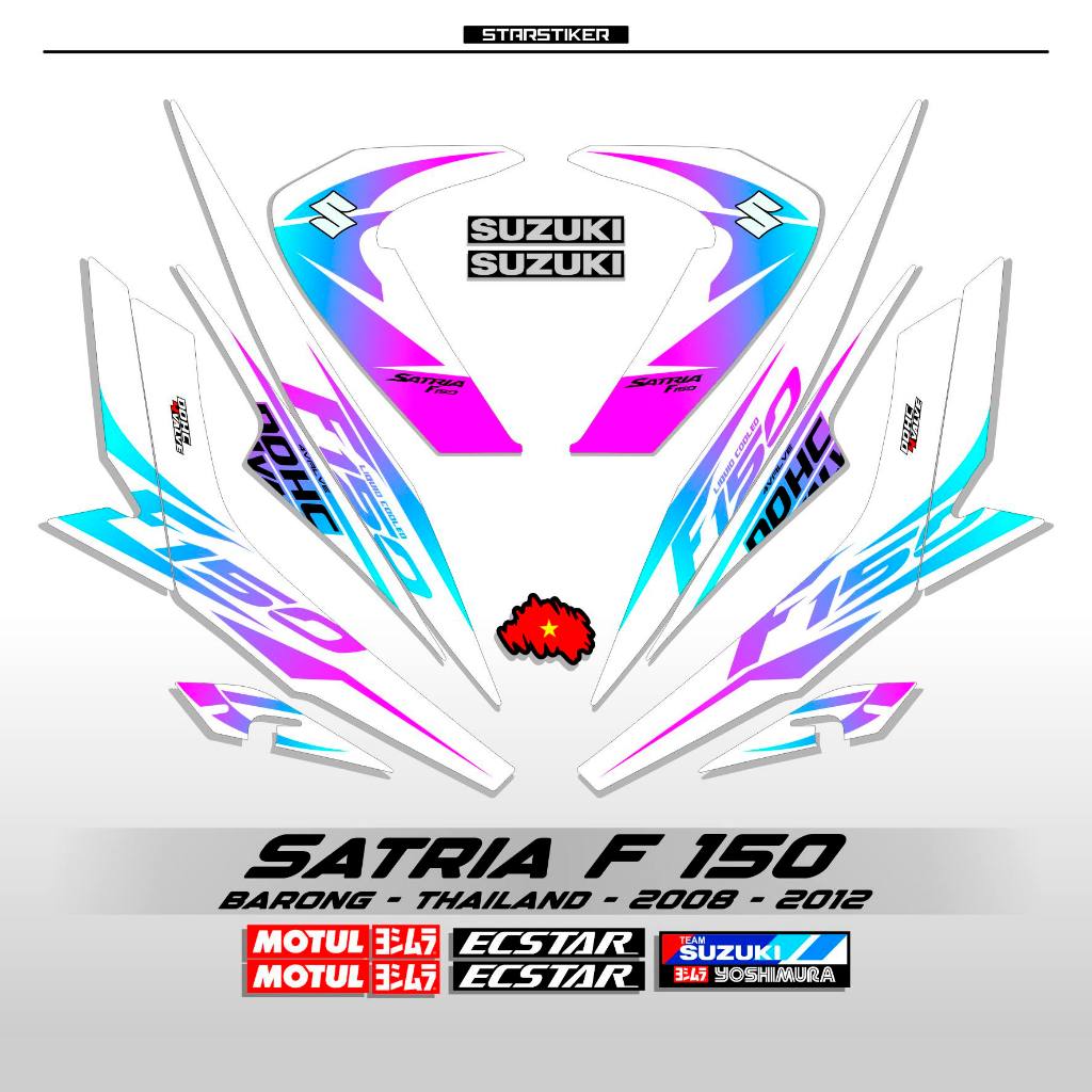 Striping Satria F150 Motif 10/2008/2012/Lis/Les/Stock Decal/Suzuki ...