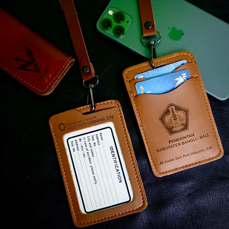 Id CARD NAME TAG CARD HOLDER 3 CARD SLOT (FREE CUSTOM GRAVIR LOGO ...