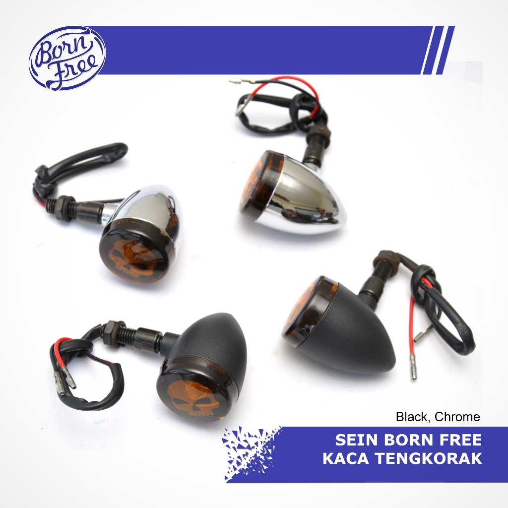 Born FREE SEN Lights CHROME Skull MODEL/BORN FREE Signal Curly Lights ...
