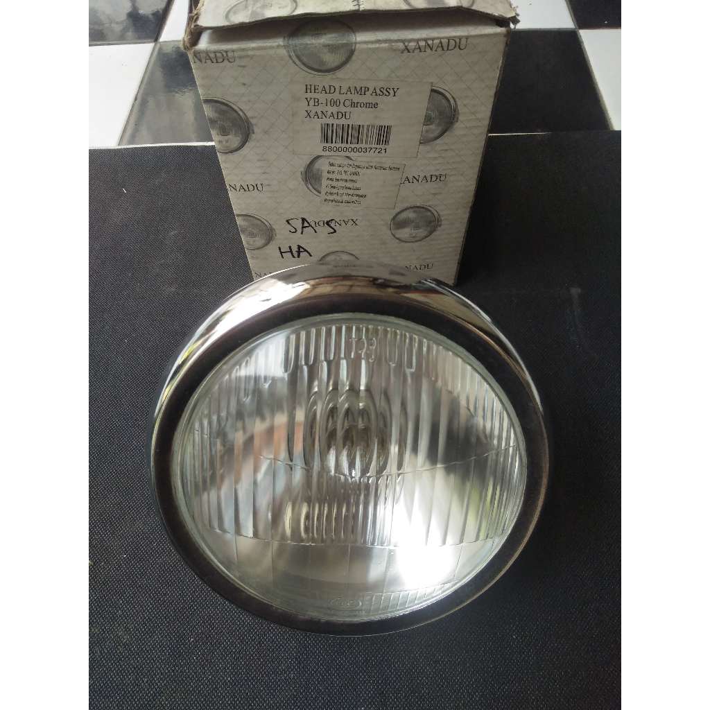 Head Lamp Assy Headlight Reflector YB 100 CHROME Xanadu | Shopee Malaysia