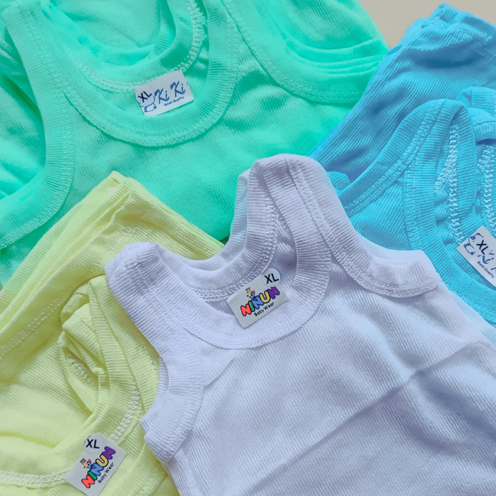 6 pcs Baby Singlets Color SML XL - Undershirts for Babies up to 2 years ...
