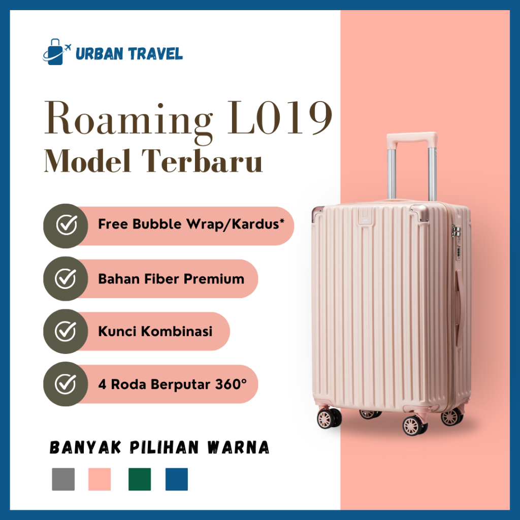 Shanghai Fiber Suitcase By Roaming L019 20"-24" Inch Aircraft Luggage Cabin | Shopee Malaysia