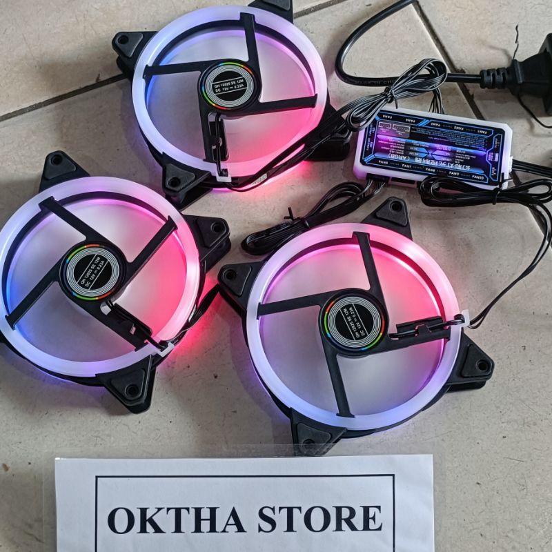 New Fan Case Rgb 12cm Fan casing Rainbow Gaming 6 Pin With Cool ...