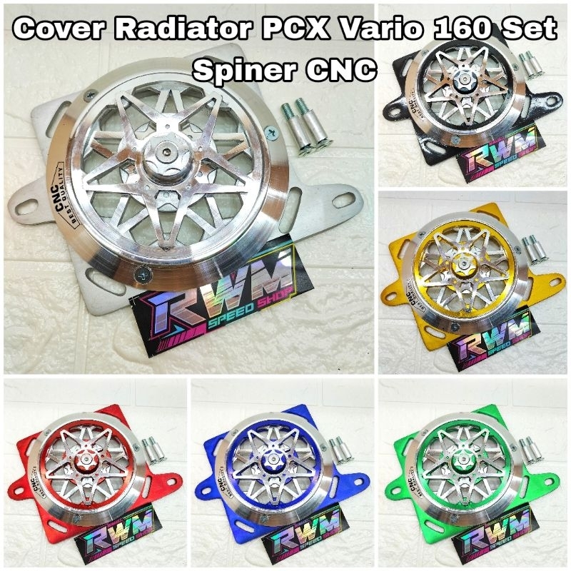 Radiator Cover Set Spinner Star Motif CNC Honda Vario 160/PCX 160 Bonus ...