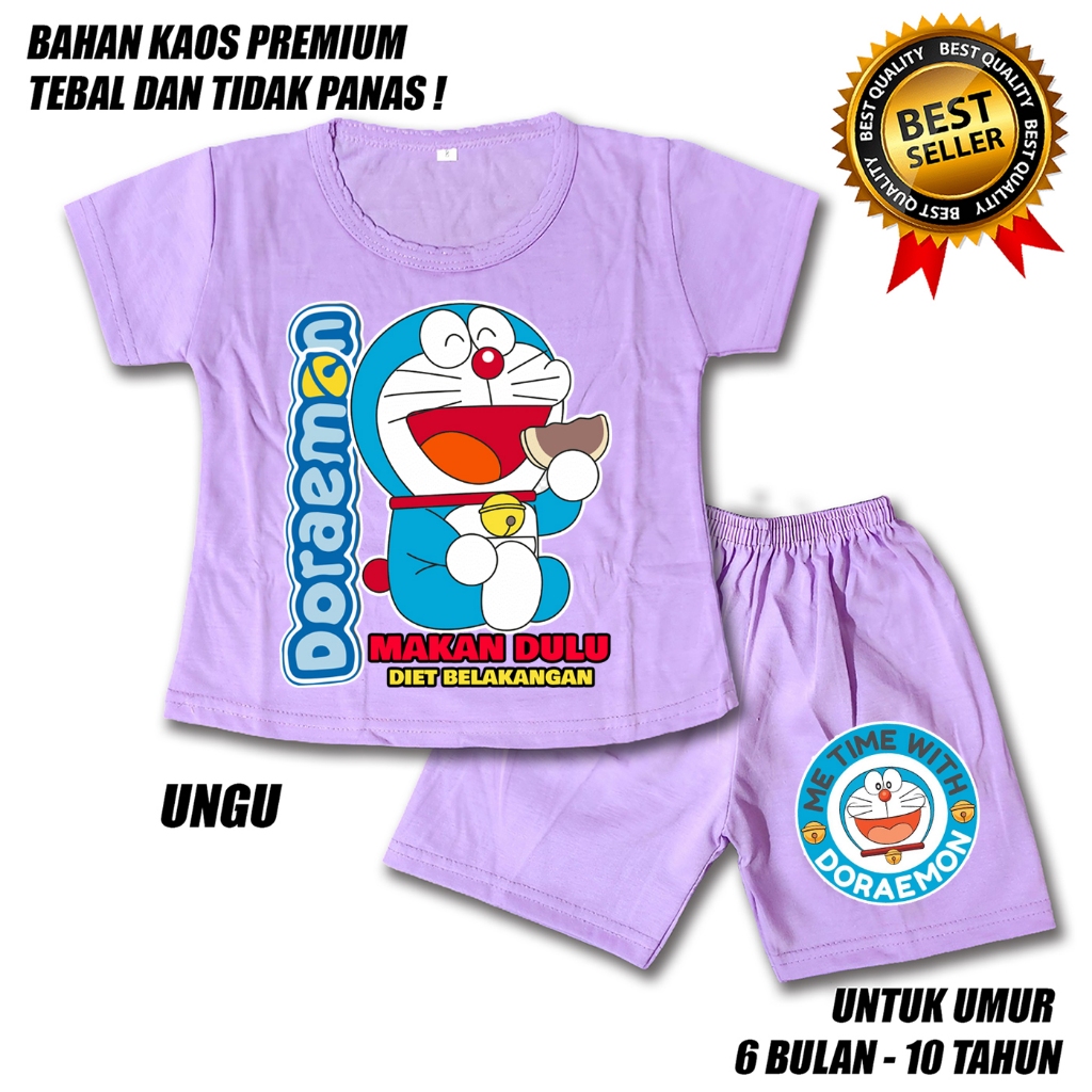 Premium Material DORAEMON MOTIF Girl's Clothing/Girl's Set Ages 1-10 ...