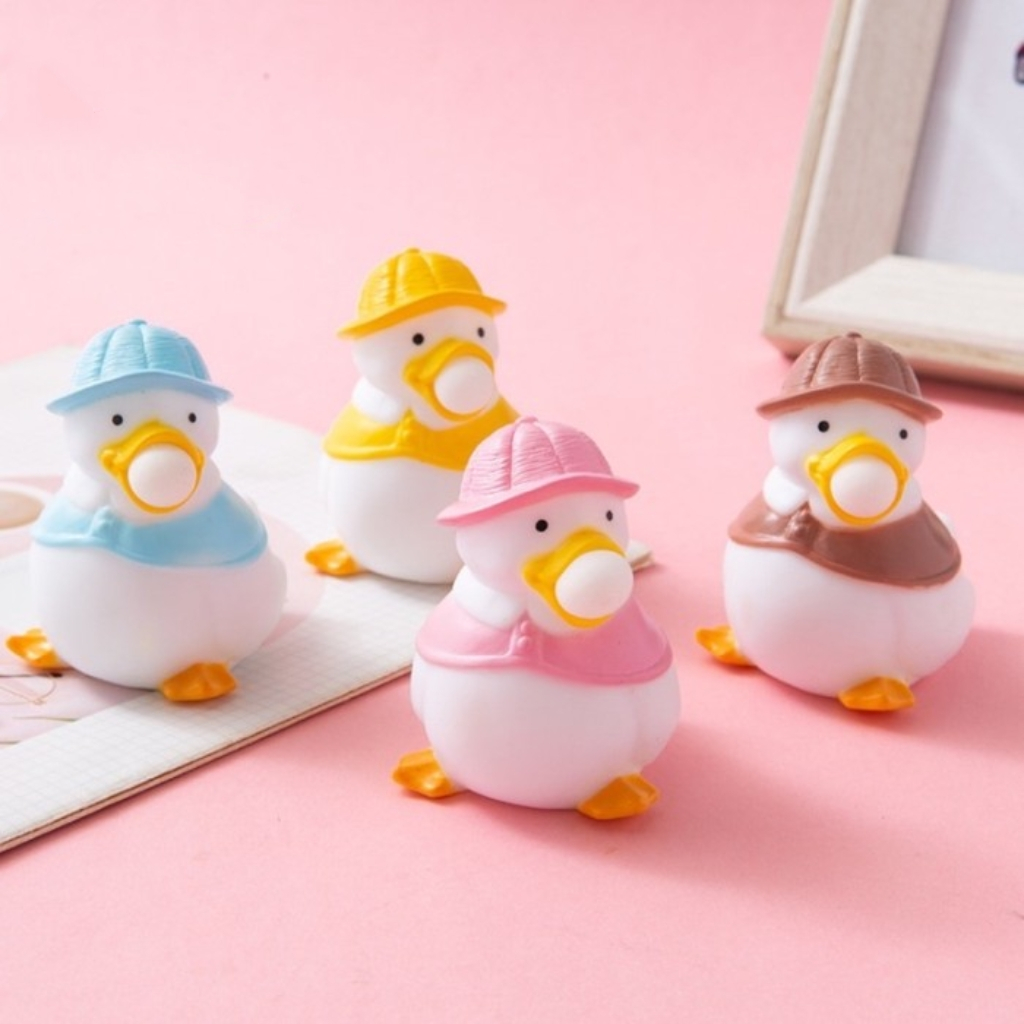 Mombaby1 Squeeze duck balloon toy / spit bubble pop duck / motor ...