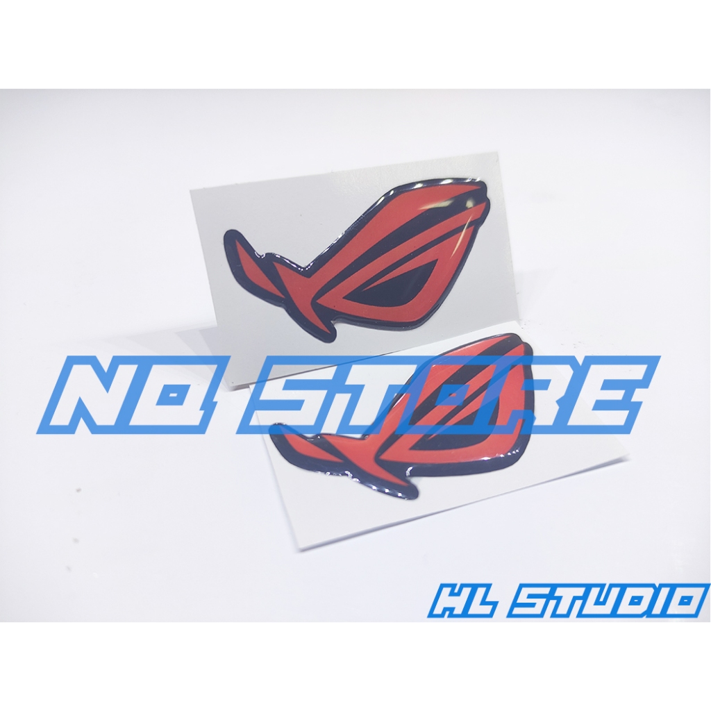 Embossed FLEXY RESIN ROG EMBLEM (FULL RED) | Shopee Malaysia
