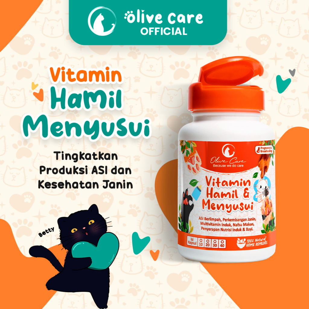 Olive Care Vitamins for Pregnant & Breastfeeding Cats for Breast Milk ...