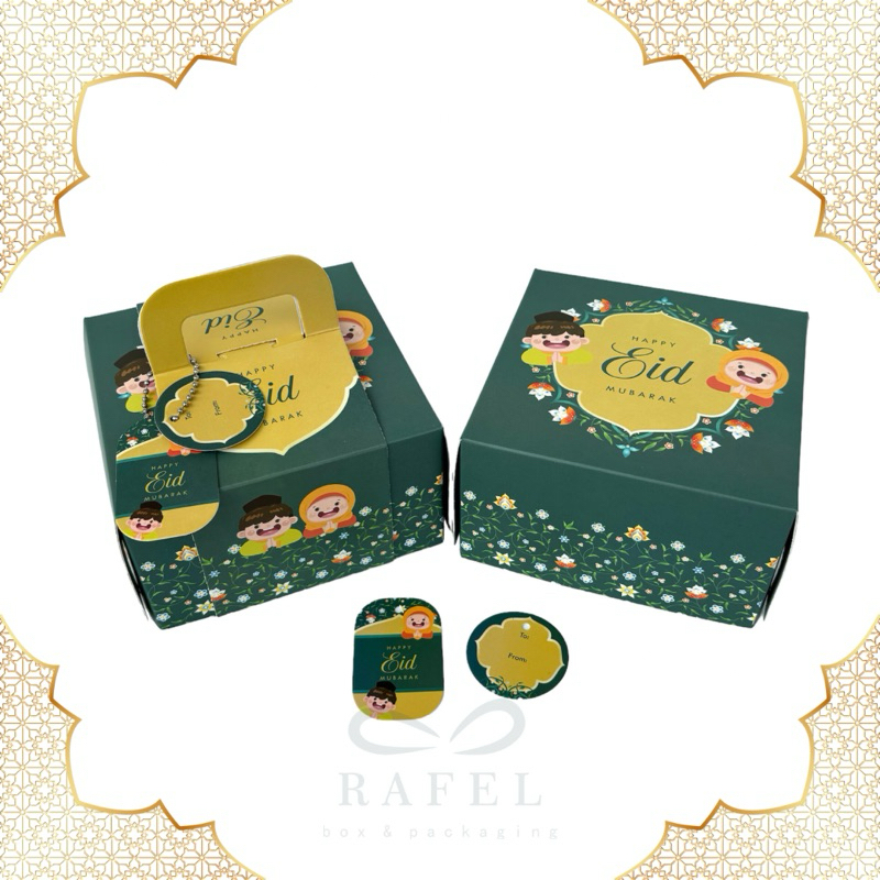 5 Sets of Malika Carrying Boxes 12x12x7 cm Eid Al-Fitr Jar Box | Shopee ...
