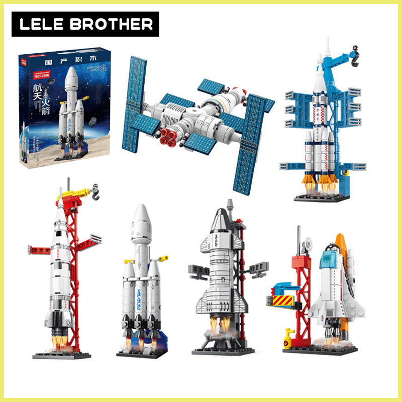 Lele Toy Block Rocket Nano Block Brick Rocket Box Spaceship Launch ...
