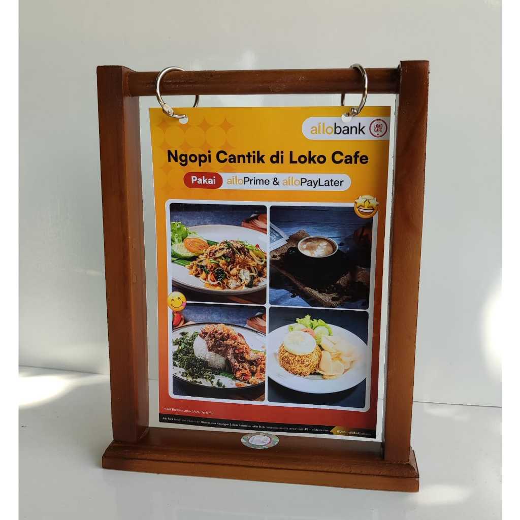 KAYU Premium wooden menu holder / table number / tent card / table ...