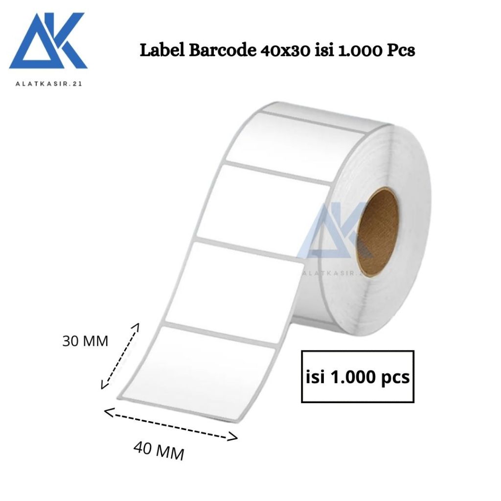 Barcode label 40x30mm 1-Line barcode Paper 1,000 Pcs/Multipurpose ...