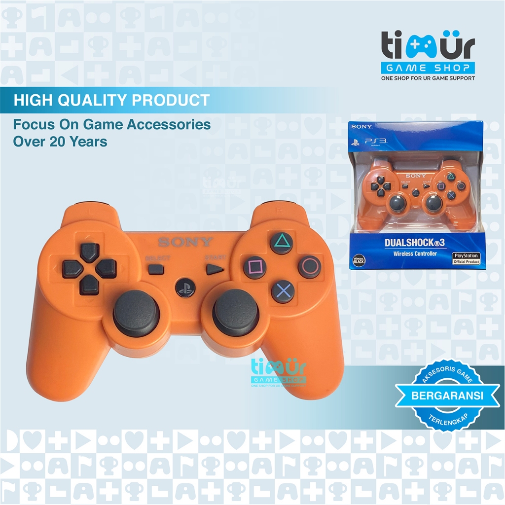 Factory Original PS3 Wireless Controller Stick, Orange Color | Shopee ...