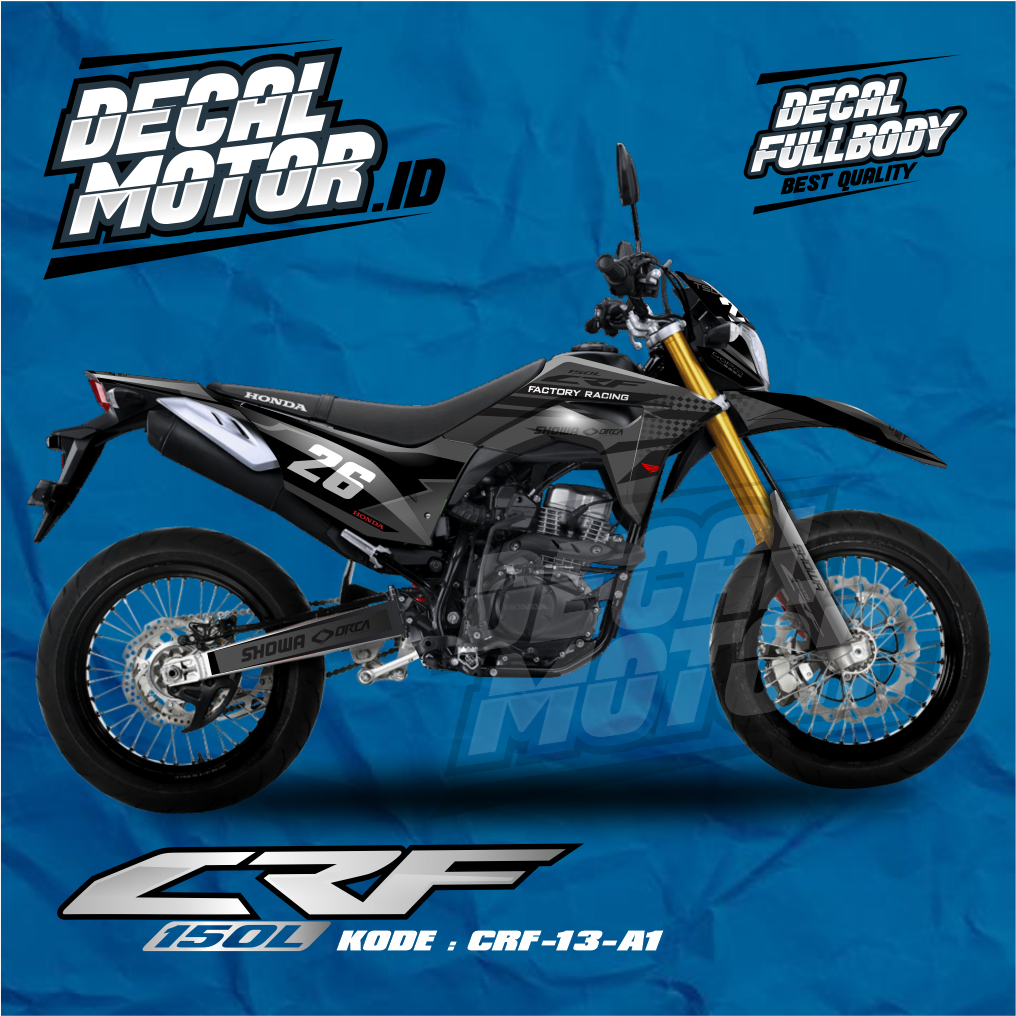Crf 150 L Decal Sticker Latest Racing 26 Motif Simple Design - CRF Code ...