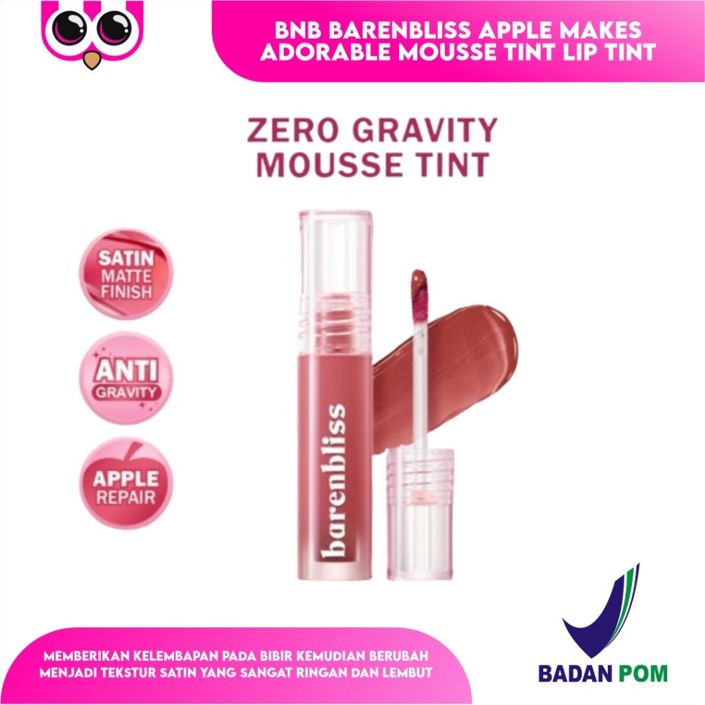 Bnb BARENBLISS APPLE MAKES ADORABLE MOUSSE TINT LIP TINT | Shopee Malaysia