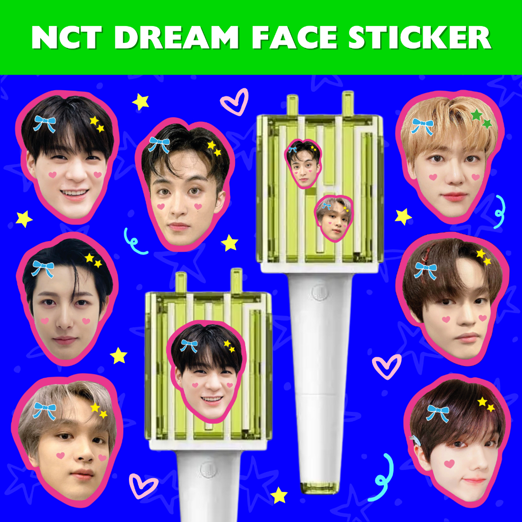 [READY] Nct DREAM FACE RESIN STICKER | Nct LIGHTSTICK NEOBONG DECO ...