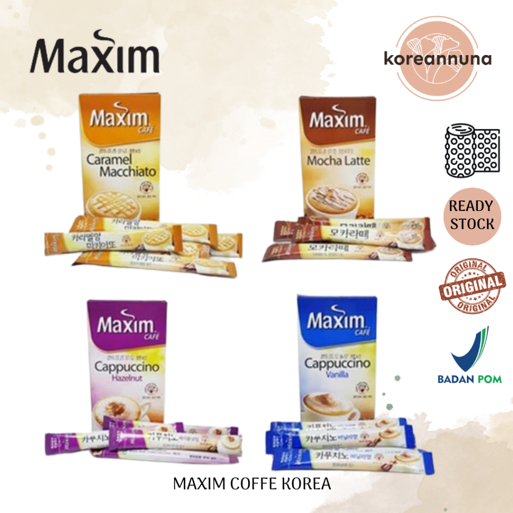 (1 Sachet ) MAXIM CAFE MOCHA LATTE / CAPPUCCINO VANILLA / CAPPUCCINO ...
