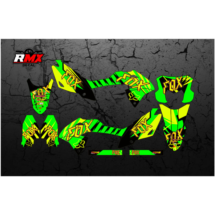 HIJAU MERAH PUTIH HITAM Decal KLX BF FULLBODY (050) STICKER DECAL KLX ...