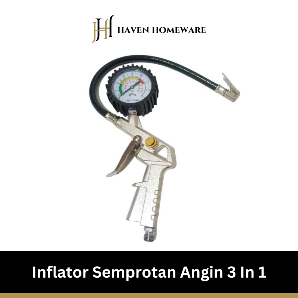 Ekanan Angin TInflator Fill Measuring Instrument plus 3 IN 1 Compressor ...