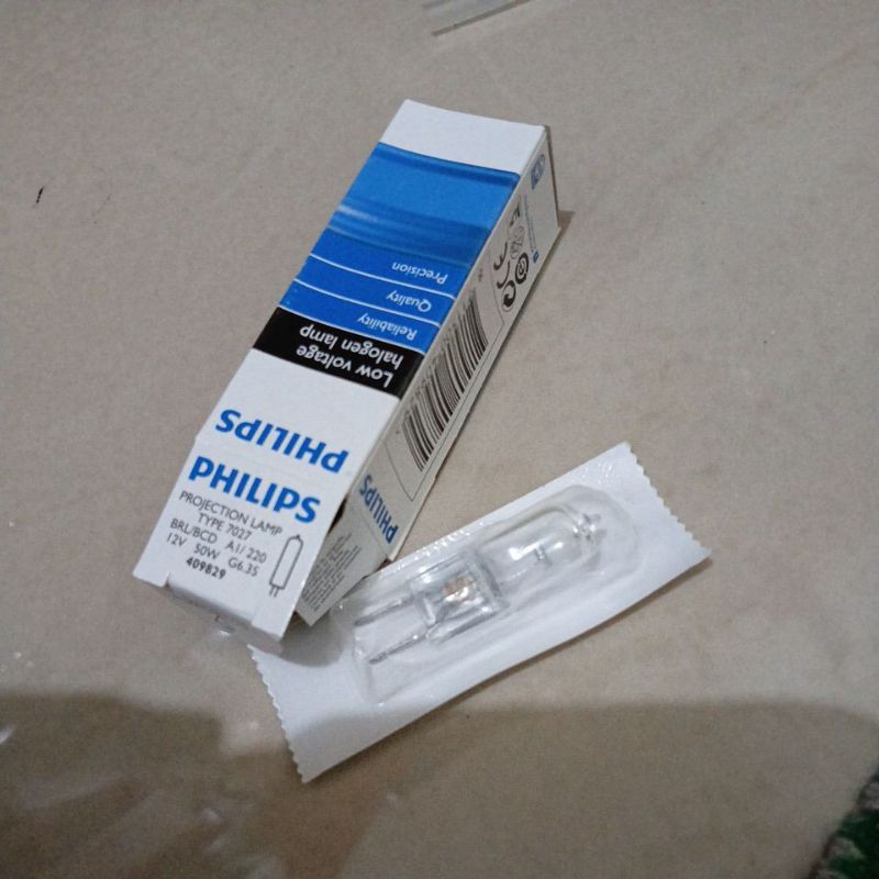 Philips Halogen 12V 50W Germany 7027 Horizontal Filament 12 Volt 50 ...