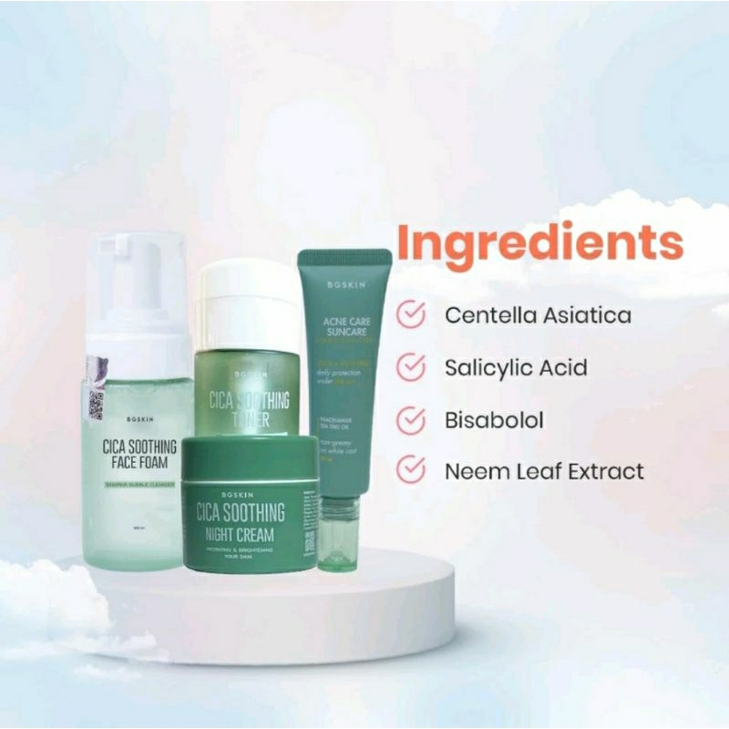 Bg SKIN CICA SOOTHING PACKAGE SUNCARE ACNE SENSITIVE | Acne BEAUTY GLOW ...