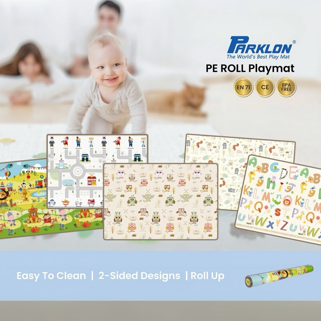 Parklon PE Roll Playmat 150x200 cm Double Side | Korean Baby Floor ...