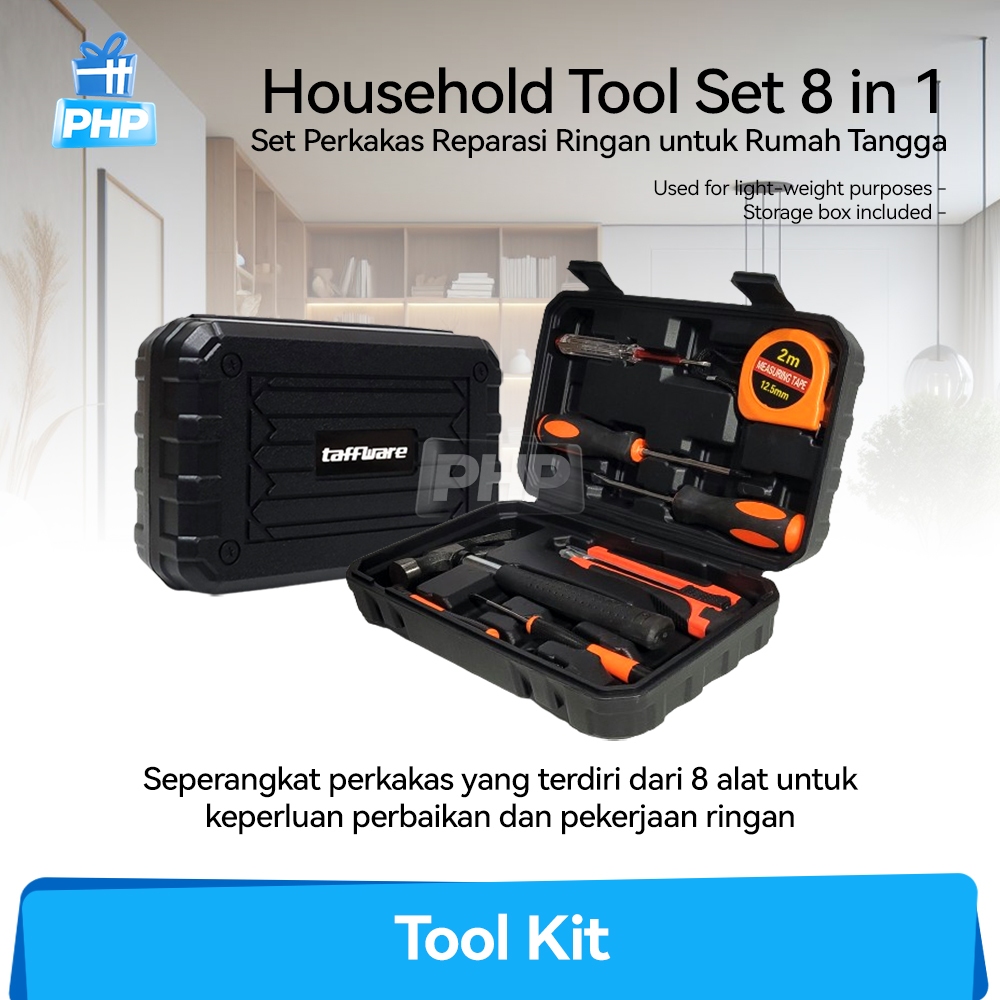 Php Household Repair Tool Set/Lightweight Tool Kit 8 in 1 with Storage ...