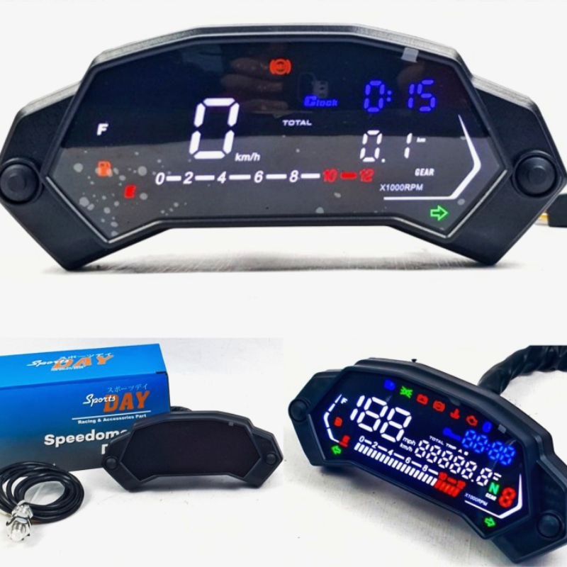 NINJA MONO 250 FI DIGITAL SPEEDOMETER FULL INDICATOR SPIDO SPEEDOMETER ...