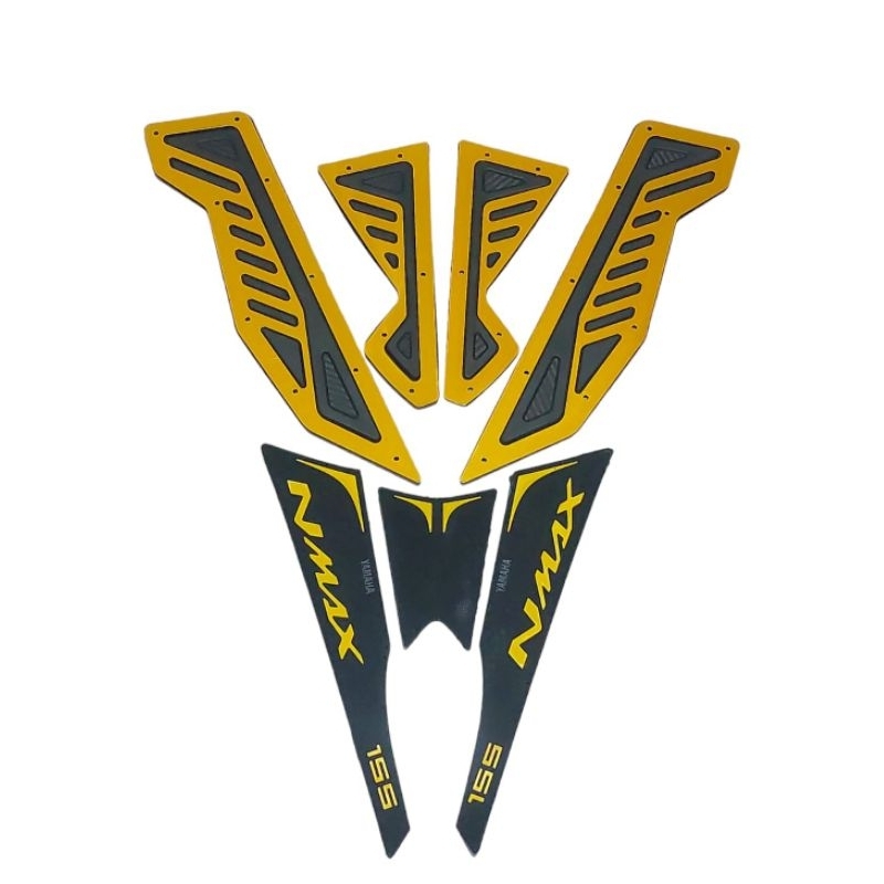 PACKAGE 2 IN 1 TANKPAD NMAX OLD GOLD PLUS BORDES CARPET STEP FOOT PADS ...