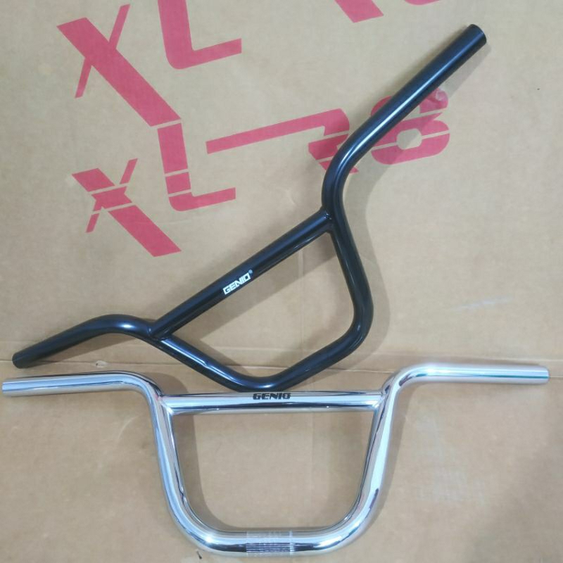 HITAM Black chrome BMX handlebars Free Style BMX handlebars 22.2 Black ...