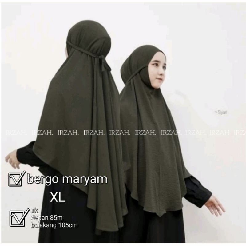 Syari hijab store|| Bergo maryam jumbo XL hijab Antem hijab maryam ...