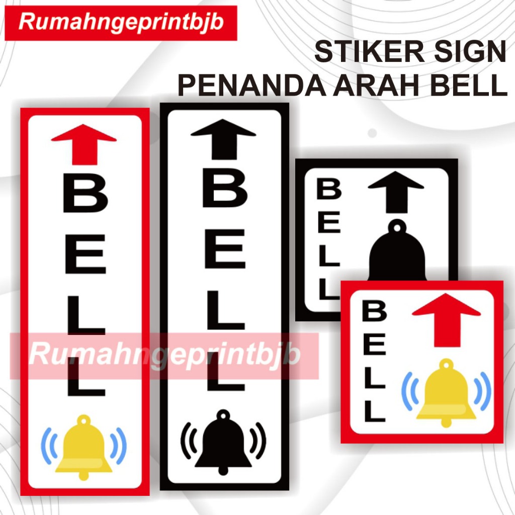 [KTK] Top BOTTOM BELL DIRECTION SIGN STICKER | Shopee Malaysia