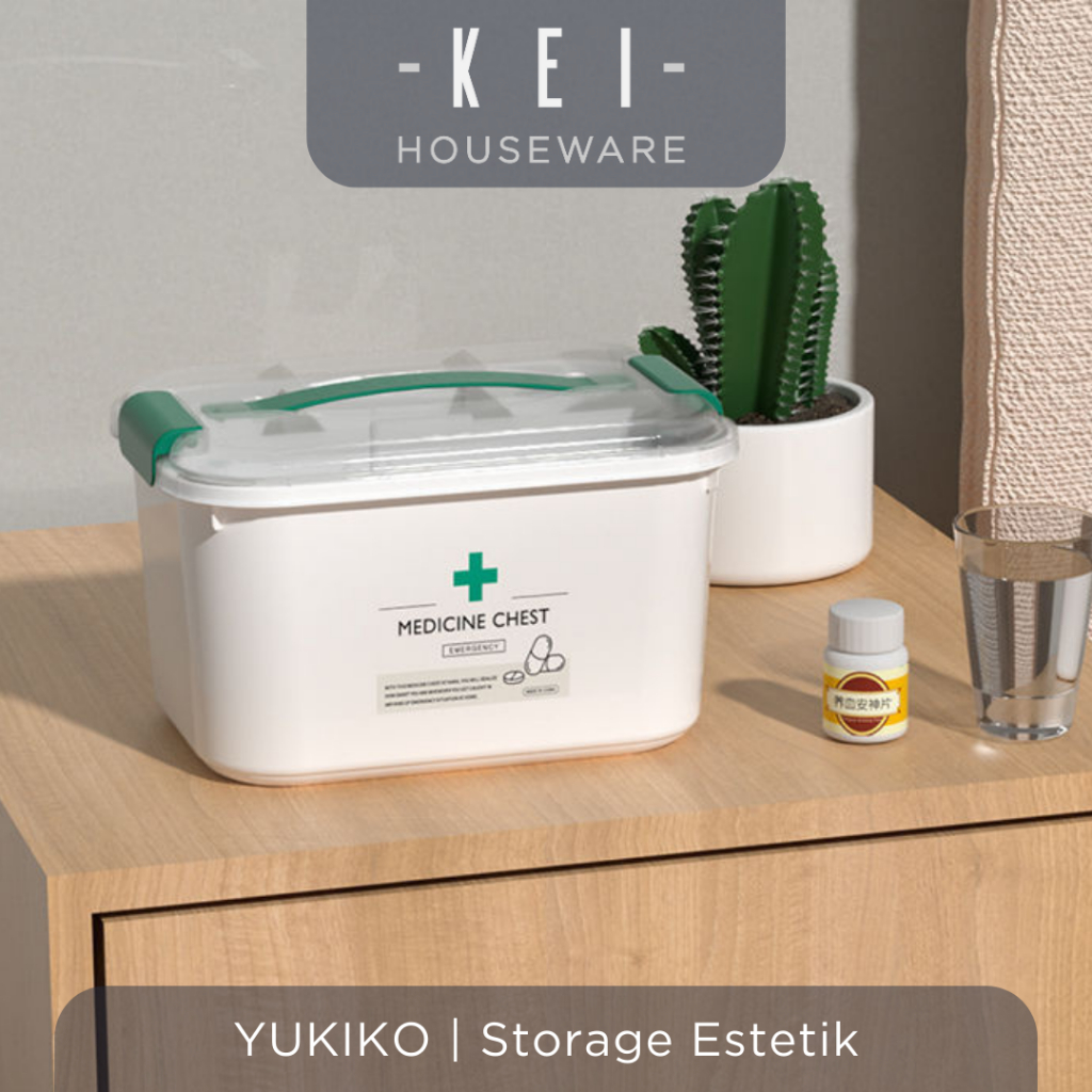 [KEI]YUKIKO Box Organizer First Aid Kit Aesthetic Storage Minimalist ...