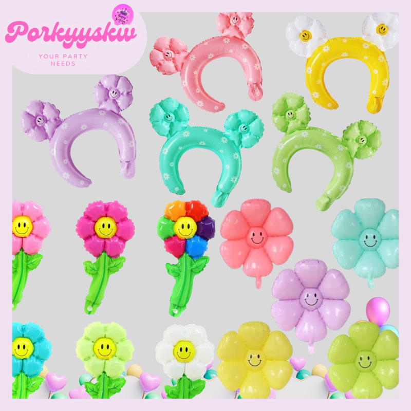 Daisy Flower Foil Balloons/ Daisy Flower Stick Balloons/ Daisy Flower ...