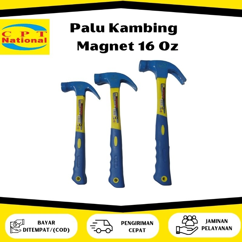 (12 Pcs) CPT National Magnetic Goat Hammer 16 Oz Claw Hammer Cukit ...