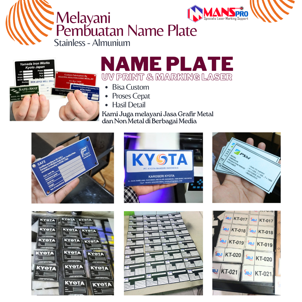 MESIN Name Plate Aluminum Plate/machine label/panel Plate/tagging ...