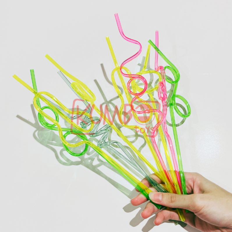 Speech Therapy Straws/Oral Threaded Suction Motor Straw Mica Colorful ...