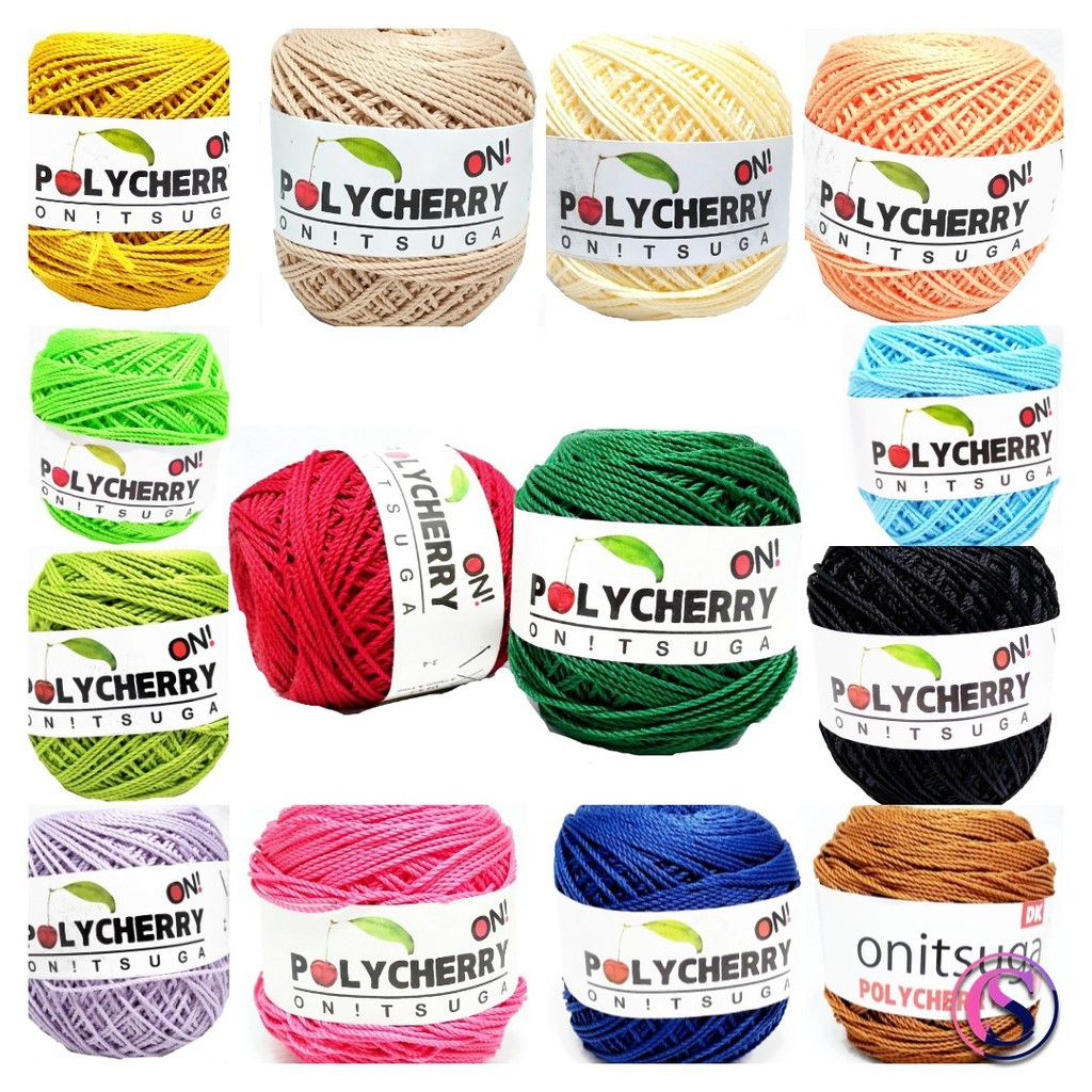 Onitsuga polycherry knitting yarn Bali knitting yarn/ one-color ...
