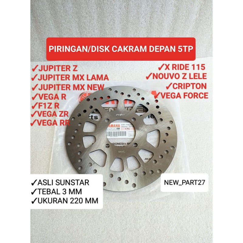 Disc/front Disc/Disc Disc (5TP) Jupiter z/ Vega R/ Jupiter MX/x ride ...