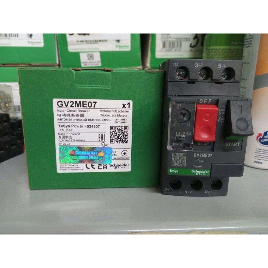 Motor Circuit Breaker Schneider gv2me 07 GV2ME07 1.6A-2.5A 0.75KW ...