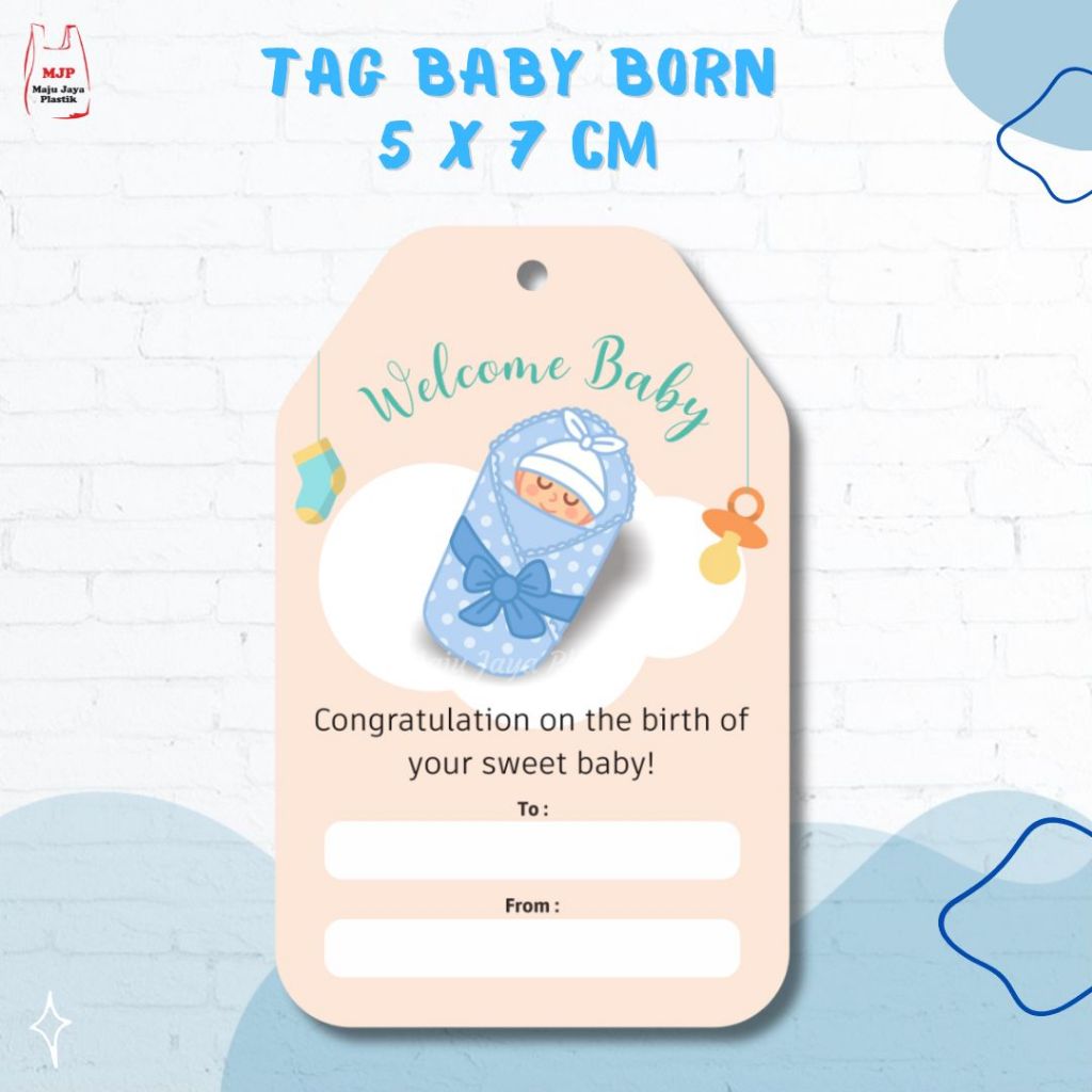 (Min 10pcs) tag New Born Hangtag tag label welcome Baby boy Baby girl ...