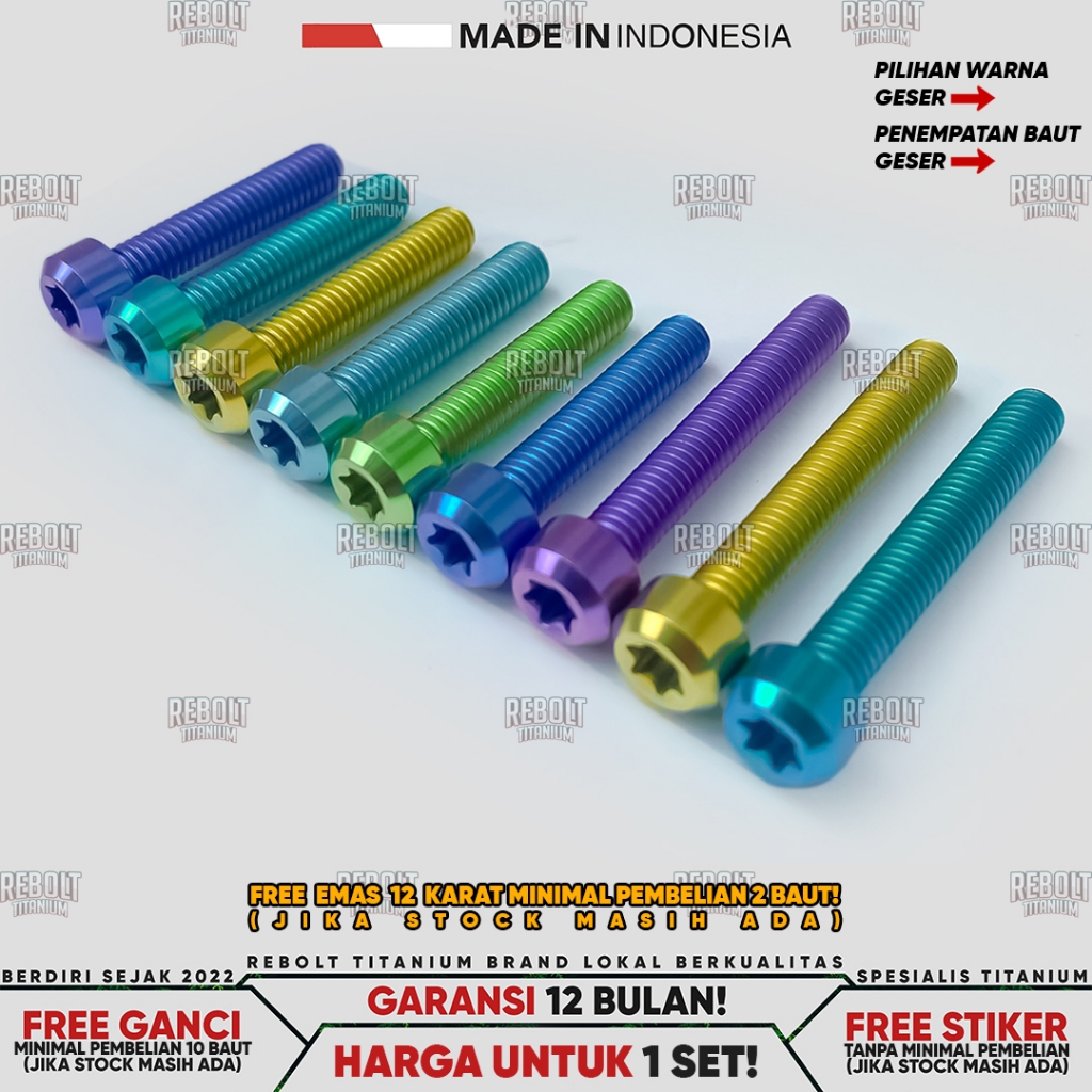 Cvt Vario 160 Titanium Bolts, PCX 160, ADV 160, Stylo 160 Probolt ...