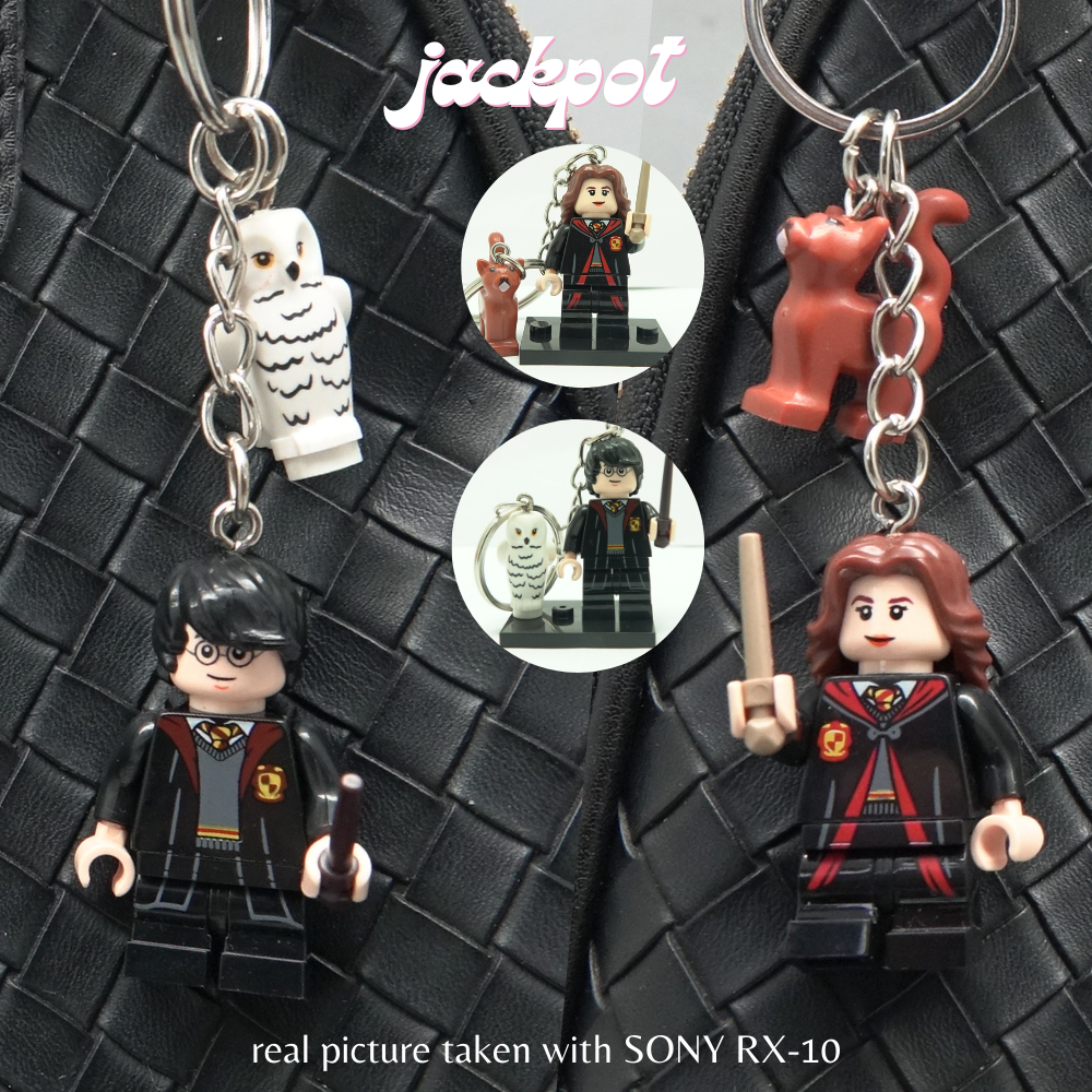 GANTUNGAN 2 Pcs Couple Keychain Minifigure Harry & Hermione | Couple ...
