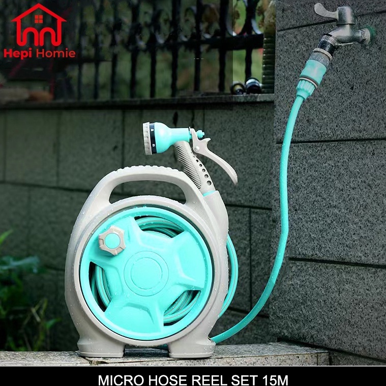Trusted HH MICRO HOSE REEL WATER HOSE SET 15 METERS SPINNING ROLLS ...