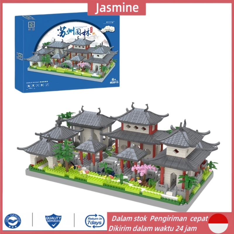 Building Block Chinese Architecture Nano Blocks Garden Chinese Building ...