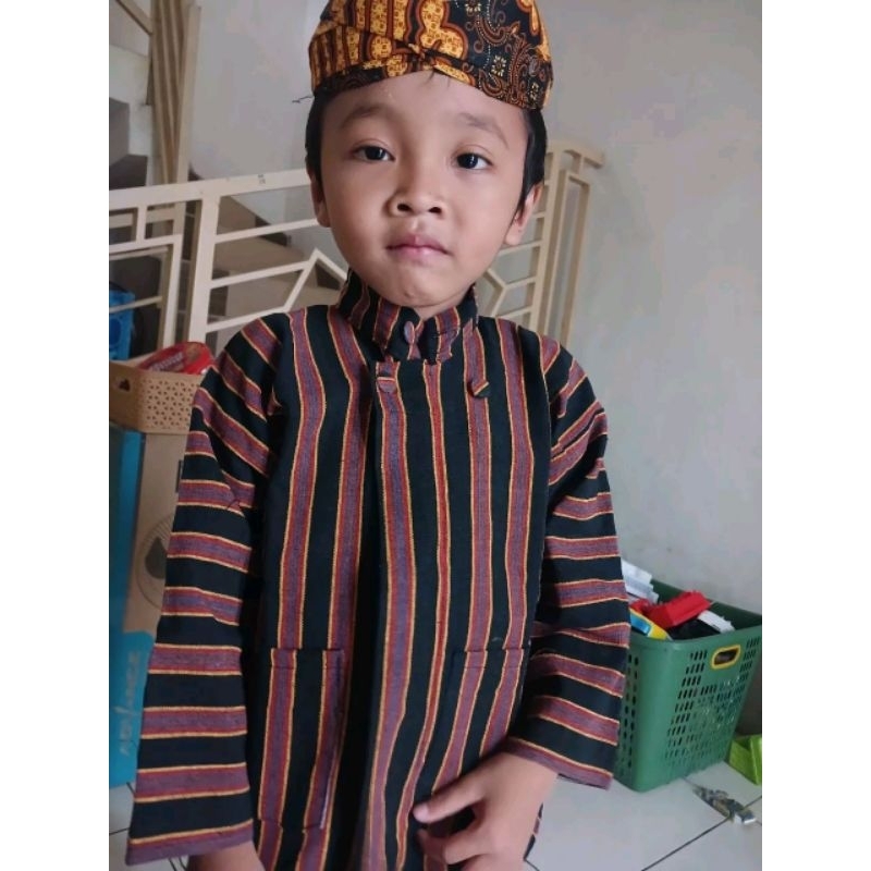 Boys' Koran Clothes, Traditional Javanese Traditional Clothes, Striated ...